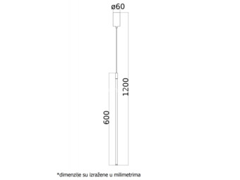 VESTA 357 VISILICA 7W 3000K CRNA