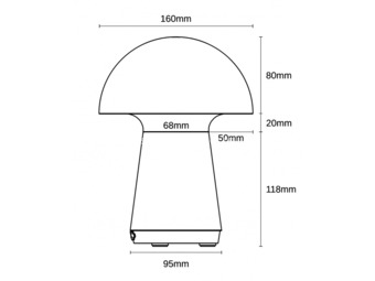 VESTA 652 STONA LAMPA 3W 3000K PUNJIVA BELA