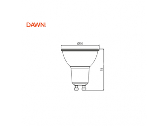 DAWN LED SIJALICA DIM GU10 7W 2700K 560lm 36