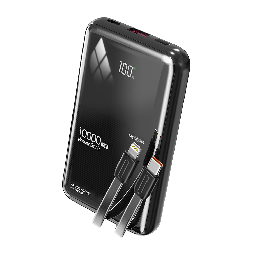 Power Bank baterija Moxom MX-PB153 super brzi PD20W QC18W SCP22.5W 10000mAh 3A crni (MS)