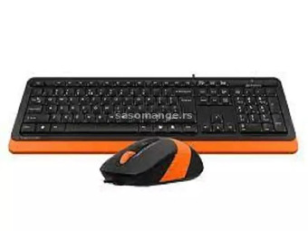 A4 TECH F1010 Fstyler USB US narandžasta tastatura + USB narandžasti miš TAS01073