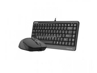 A4 TECH F1110 FSTYLER Compact USB US siva tastatura + USB sivi miš