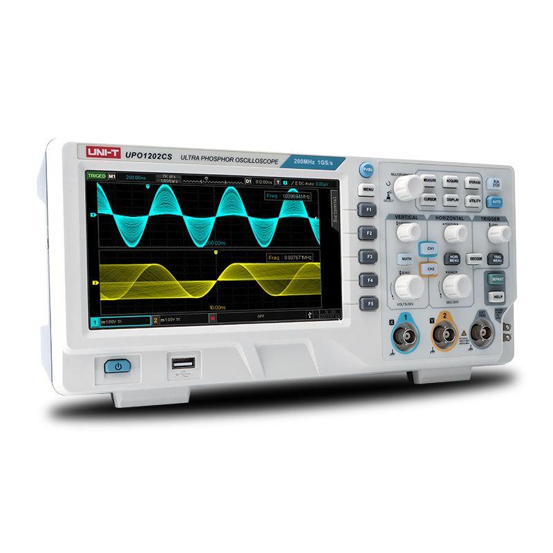 UPO1102CS | UNI-T, Digital Storage Oscilloscope 2-channel 100MHz 1GS/s 56Mpts 7" Display