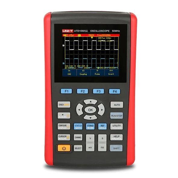 UTD1050CL | UNI-T, Handheld Digital Storage Oscilloscope 1-channel 50MHz 500MS/s 64kpts 3,5" Display, Li-ion 7,4V 3600mAh