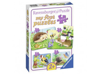 RAVENSBURGER puzzle - Moje prve puzle, 4 u 1, šumske životinje RA06952