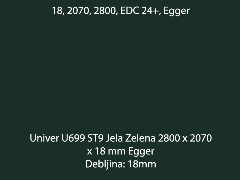 Onlinenamestaj U699 ST9 Jela Zelena