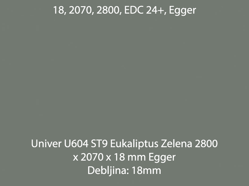 Onlinenamestaj U604 ST9 Eukaliptus Zelena