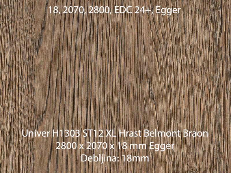 Onlinenamestaj H1303 ST12 XL Hrast Belmont Braon