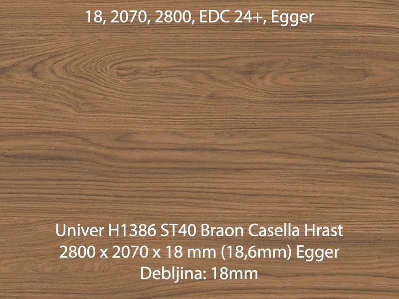 Onlinenamestaj H1386 ST40 Braon Casella Hrast