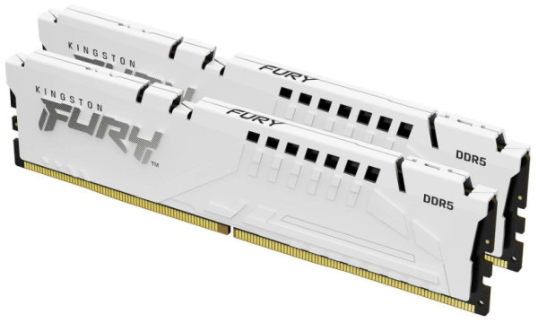 DDR5 32GB (2x16GB) 6000MT/s [FURY BEAST], Non-ECC UDIMM, CL36 1.35V, 288-Pin 1Rx8, White, Memory Kit, w/Heatsink, XMP & EXPO ( KF560C36BWE2