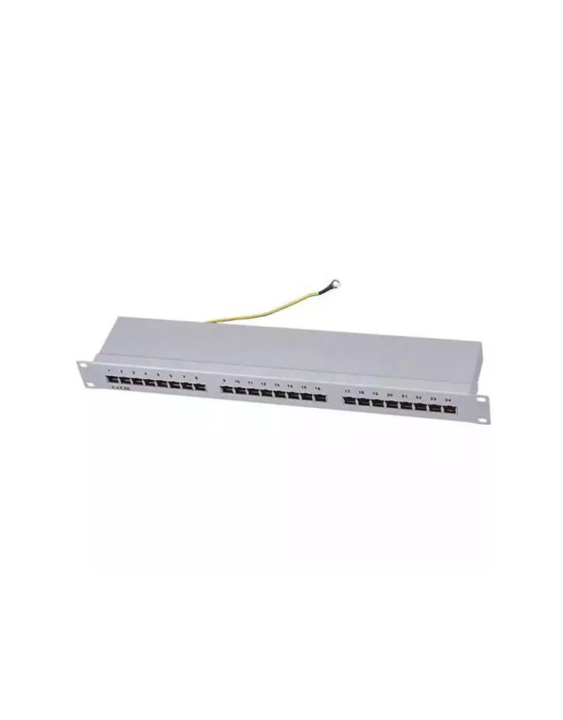 Patch panel 19/1U sa 24 RJ-45 STP kat- 6 Fully Shielded, Krone LSA, držač---