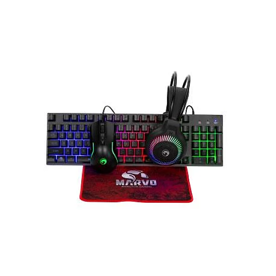 MARVO GEJMERSKI SET TASTATURA- MIŠ-SLUŠALICE-PODLOGA LOOT 40 CM416 CENA