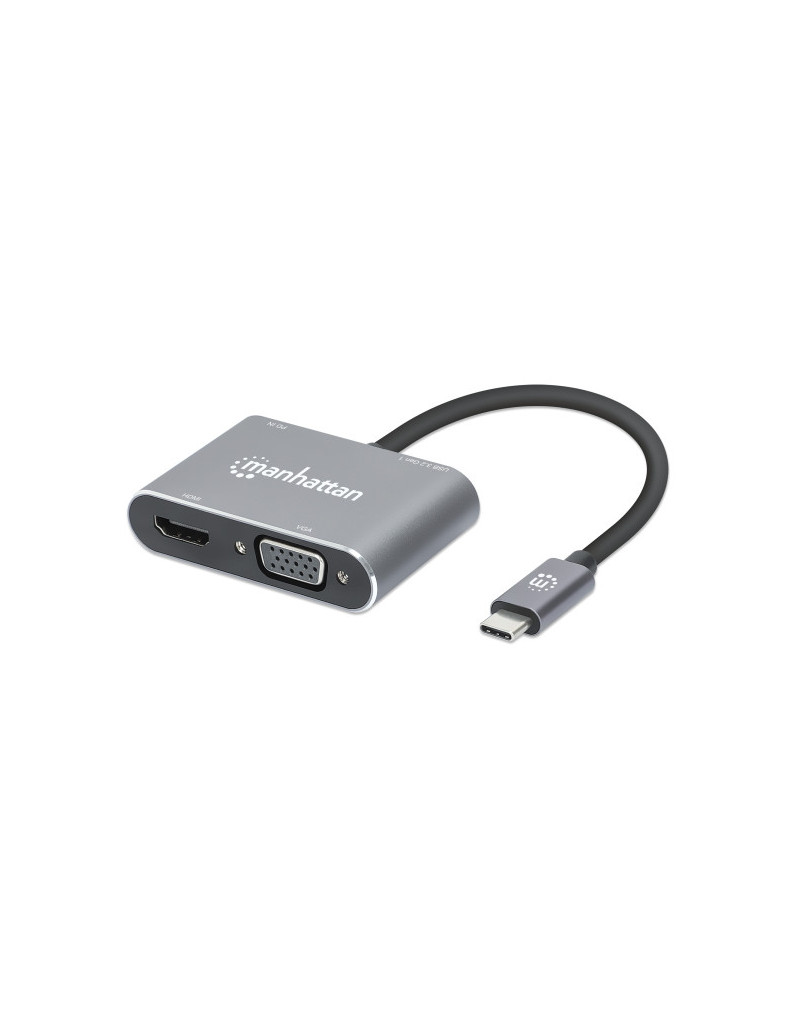 Docking station Manhattan 130691 USB-C - VGA/HDMI/USB 3.0/PD 87W