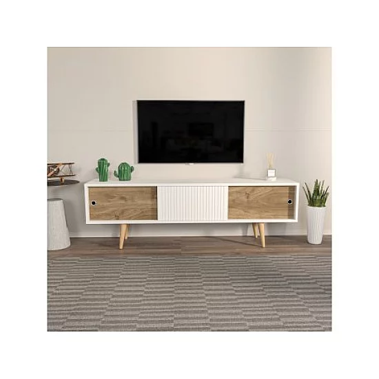HANAH HOME TV POLICA ECRIN WHITE WALNUT CENA
