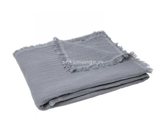 JOLLEIN Muslin Fringe Storm Grey 120 x 120 cm Cot ćebe (51067105)