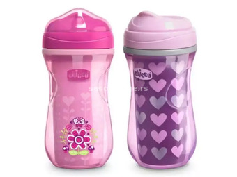 CHICCO čaša 12m+, active cup, roze