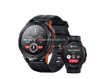 OUKITEL Pametni sat BT10 crno-orange Smart Watch Sport Rugged / Zaštićen IP68/IP69K