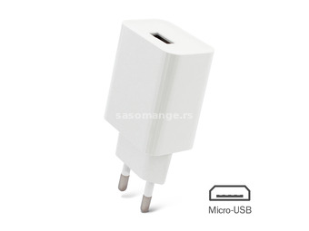 Kucni punjac 2.1A sa USB na micro USB kablom CE beli