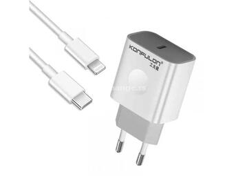 KONFULON C69D+DC13 20W Kućni punjač sa PD USB C na lightning kablom