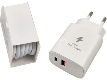 GEMBIRD Brzi punjac USB+Type C kon.+ kabl USB-C, 25W DC 5V/3A ili 9V/2,77A