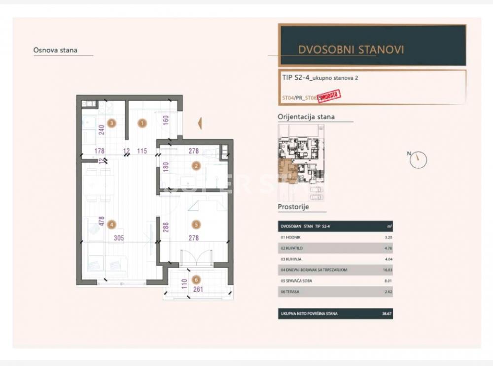 Fantastična ponuda za nov dvosoban stan ID#1052 77.000 €