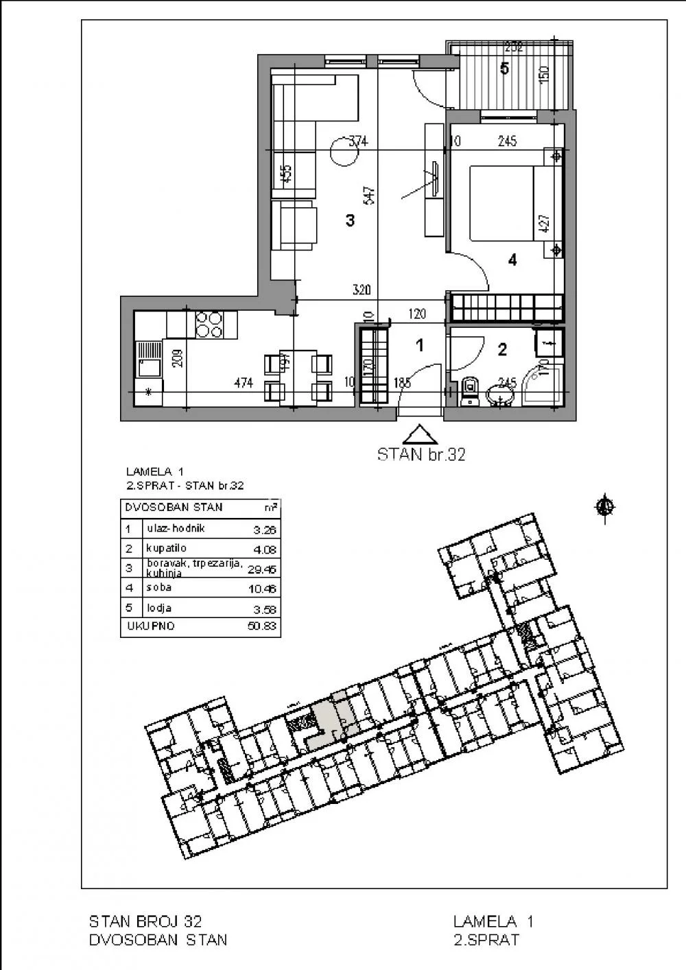 Mirijevo, Podmorničara Đorđa Mitrovića, 51m2, 2.0 ID#2692 91.800 €