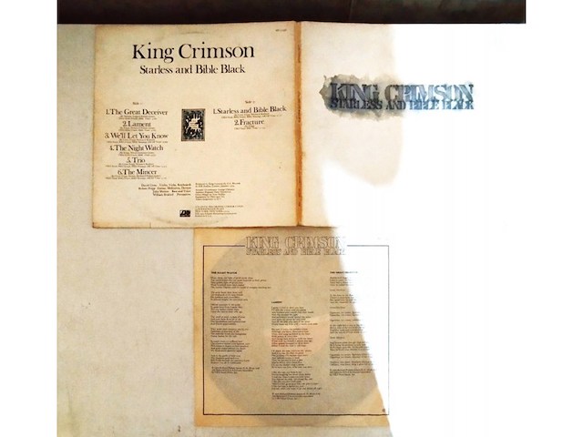 KING CRIMSON Starless And Bible Black LP MINT