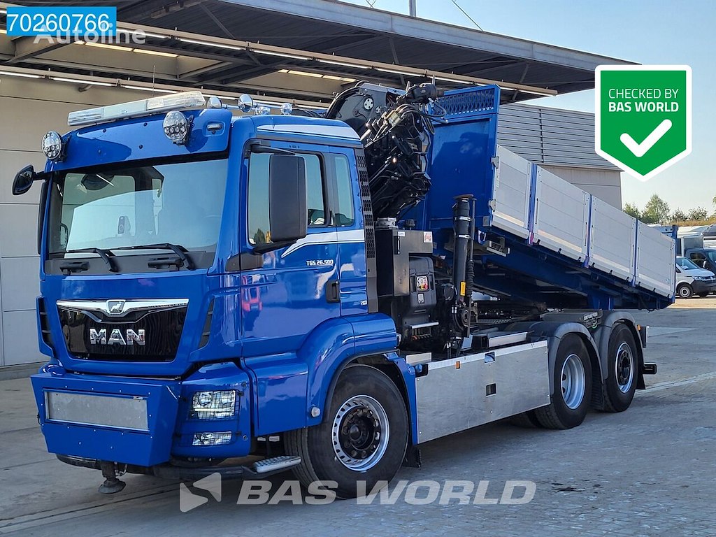 MAN TGS 26.500 6X2 HIAB Crane Kran X-HIPRO 302 E-6 Fifth wheel Euro tegljač