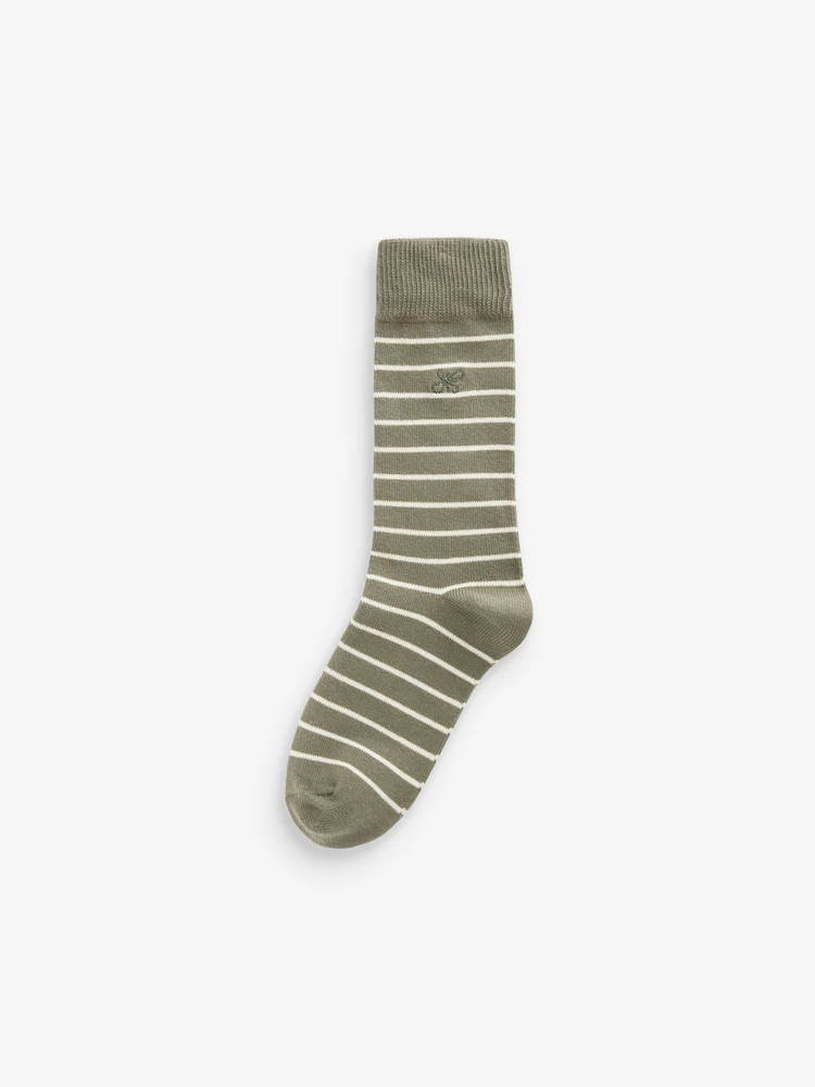 Neutral Stripe Pattern Socks 5 Pack