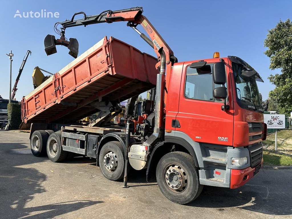 DAF CF 85.410 8X4 TIPPER + CRANE kiper