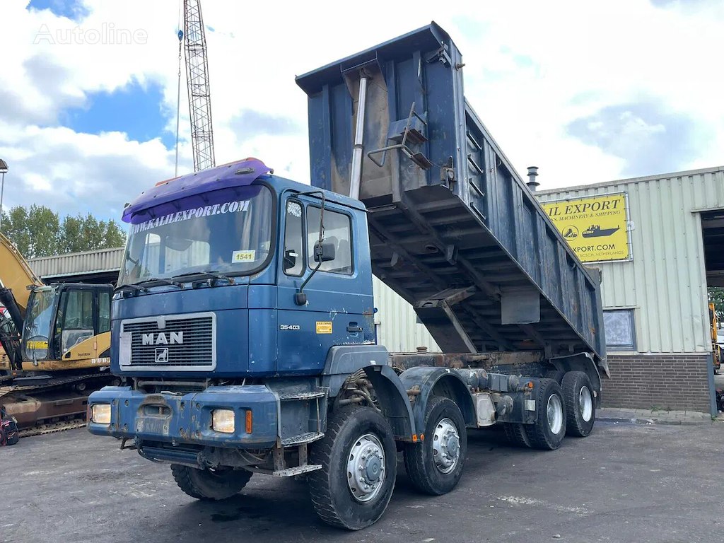 MAN 35.403 Kipper 8x8 Big Axle's Full Spring Suspension Good Conditi kiper