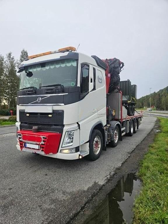 Volvo FH 540 8x2*6 ARRIVING IN TWO WEEKS / HMF 8520 + JIB + WINCH kamion s ravnom platformom