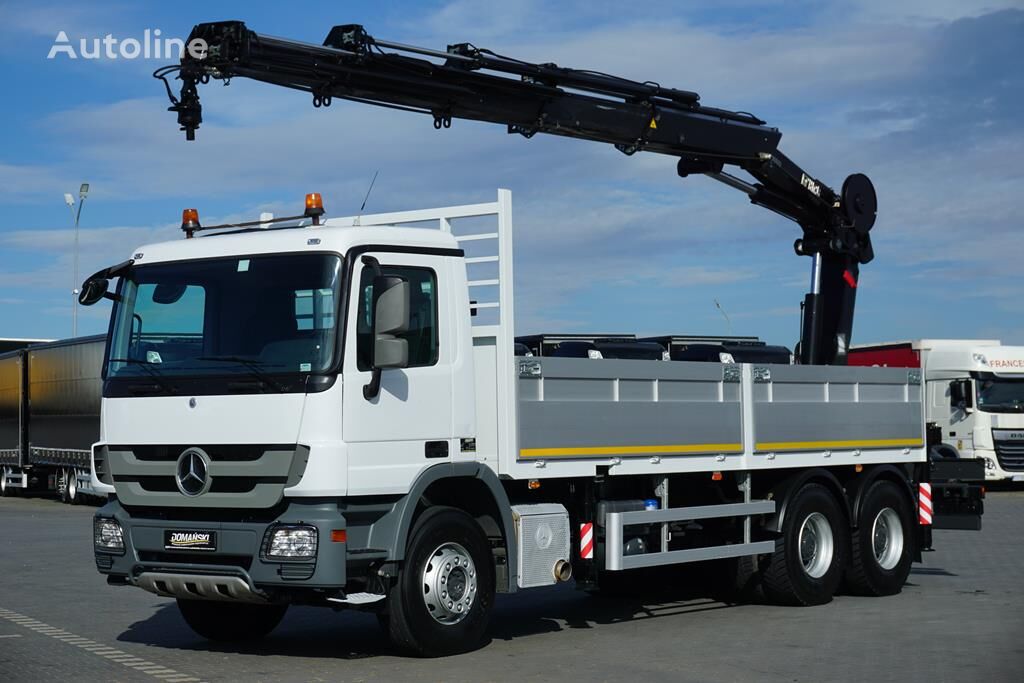 Mercedes-Benz ACTROS / 2636 / 6 X 4 / SKRZYNIOWY + HDS / HIAB 288 EP-5 kamion s ravnom platformom