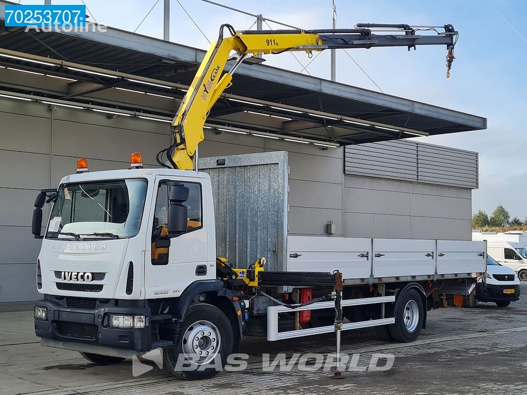 IVECO Eurocargo 160E220 4X2 Hyva V 911 3S Kran Steelsuspension EEV kamion s ravnom platformom