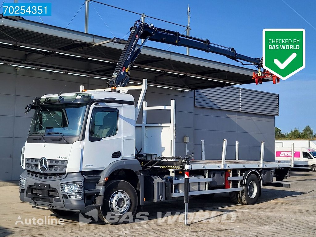 Mercedes-Benz Arocs 1935 4X2 Hiab X-Hiduo 118 B-3 Kran Crane Big-Axle Navi Eur kamion s ravnom platformom