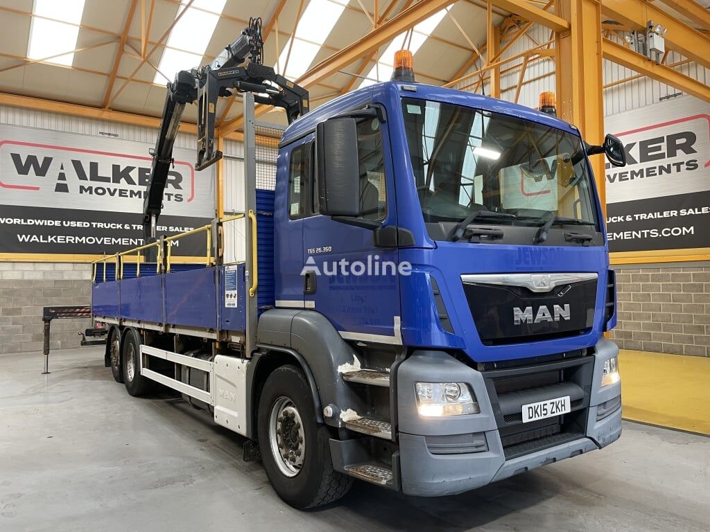 MAN TGS 26.360, *EURO 6* 6X2 26 TONNE DRAWBAR SPEC BRICK GRAB – 2015 kamion s ravnom platformom