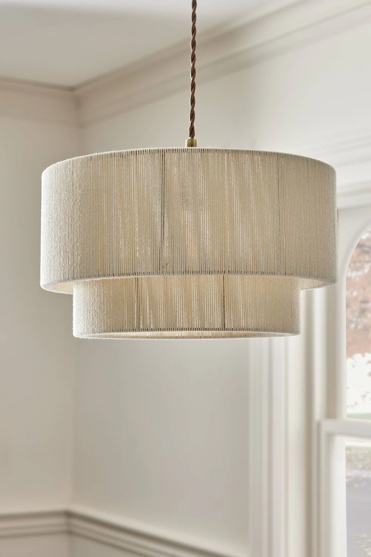 White Easy Fit Yale Light Shade Pendant