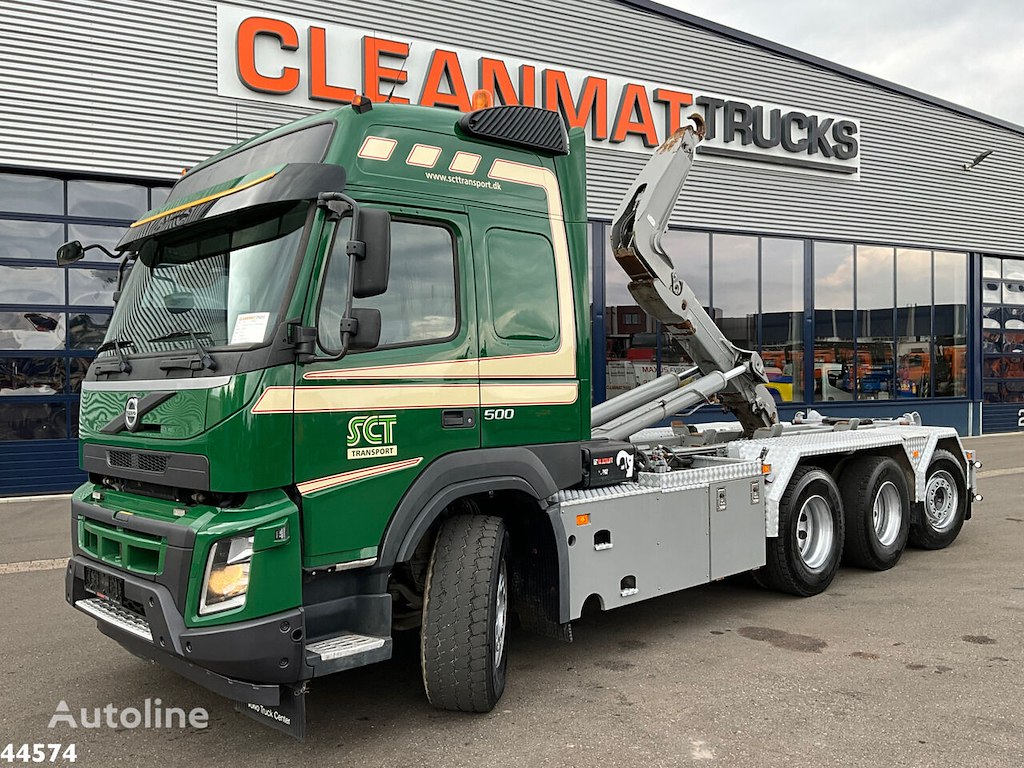 Volvo FMX 500 8x4 Euro 6 Hiab 26 Ton haakarmsysteem kamion rol kiper