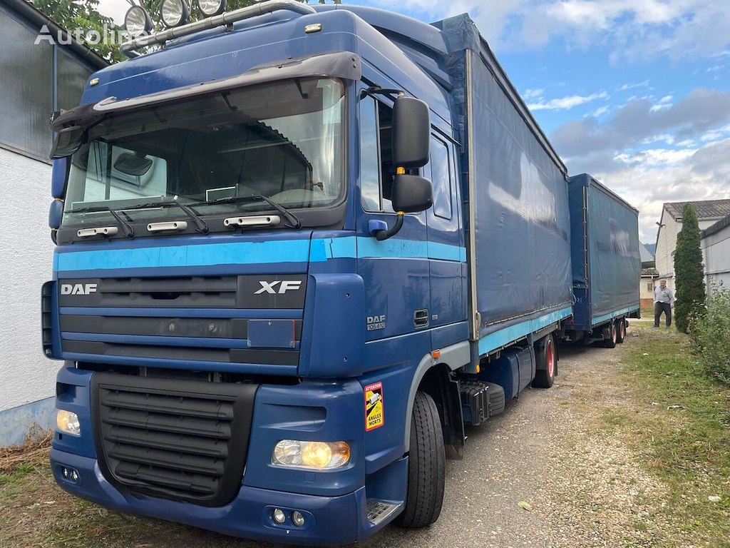 DAF FAXF 105.410 T , Jumbo mit Anhänger , EEV kamion s ceradom + prikolica sa ceradom