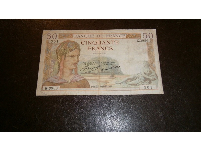 FRANCE 50 FRANCS 1936