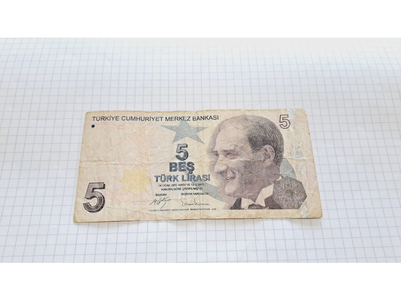 TURSKA 5 LIRA 2009 GODINA