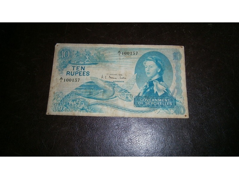 SEYCHELLES 10 RUPEES 1968