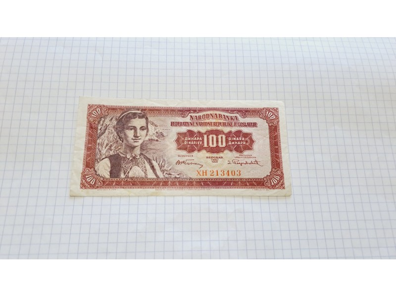 SFRJ 100 DINARA 1955 GODINA