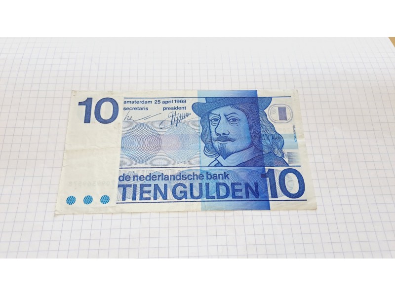 HOLANDIJA 10 GULDEN 1968 GODINA