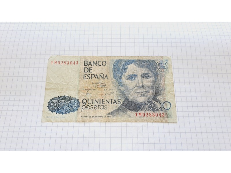 ŠPANIJA 500 PESETAS 1979 GODINA