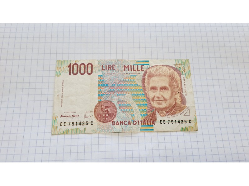 ITALIA 1000 LIRA 1990 GODINA