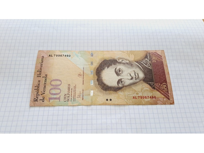 VENECUELA 100 BOLIVARES 2015 GODINA