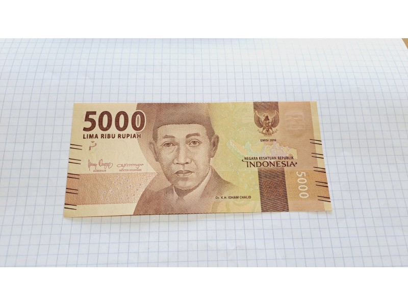 INDONEZIJA 5000 RUPIAH 2018 GODINA *UNC*