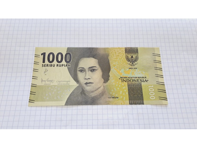 INDONEZIJA 1000 RUPIAH 2019 GODINA *UNC*