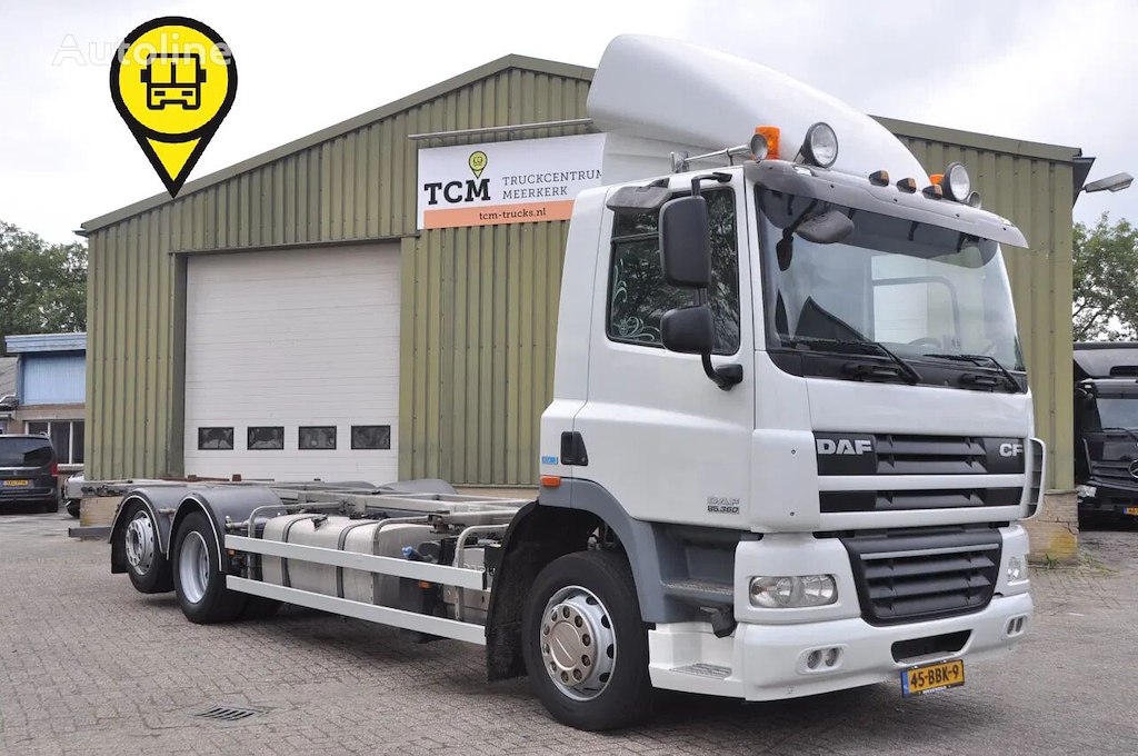 DAF CF 85.360 6X2 2012. BDF SYSTEEM + KOOIAAP AANSLUITING. NL-TRUCK vozilo za prevoz kontejnera